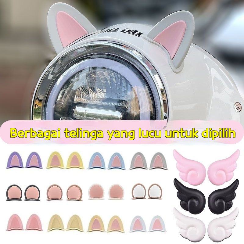 Jual accesories helm kuping kucing helmet cat biker motorcycle cosplay ...