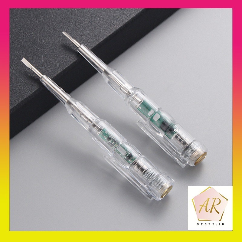 Jual Obeng Test Pen Minus Lampu Indikator Dual LED Merah Hijau Tespen ...