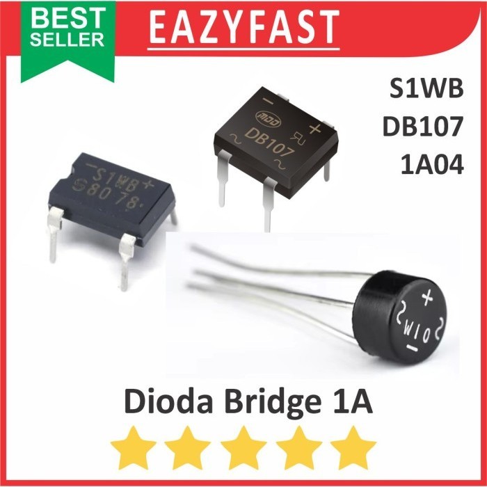 Jual Dioda Kiprok Bridge 1A 1 A Ampere Diode Rectifier S1WB DB107 1A04 Jembatan Penyearah AC DC ...