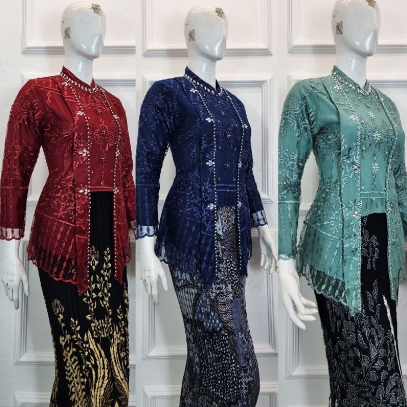 Jual kutu baru kerah saghai modren / kerah sanghai / kutubaru modern / kebaya wisuda / kebaya ...