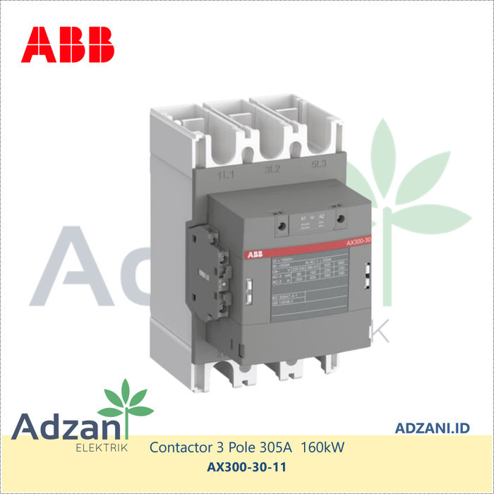 Jual ABB Contactor AX300-30-11 305A 160kW 220VAC Kontaktor ...
