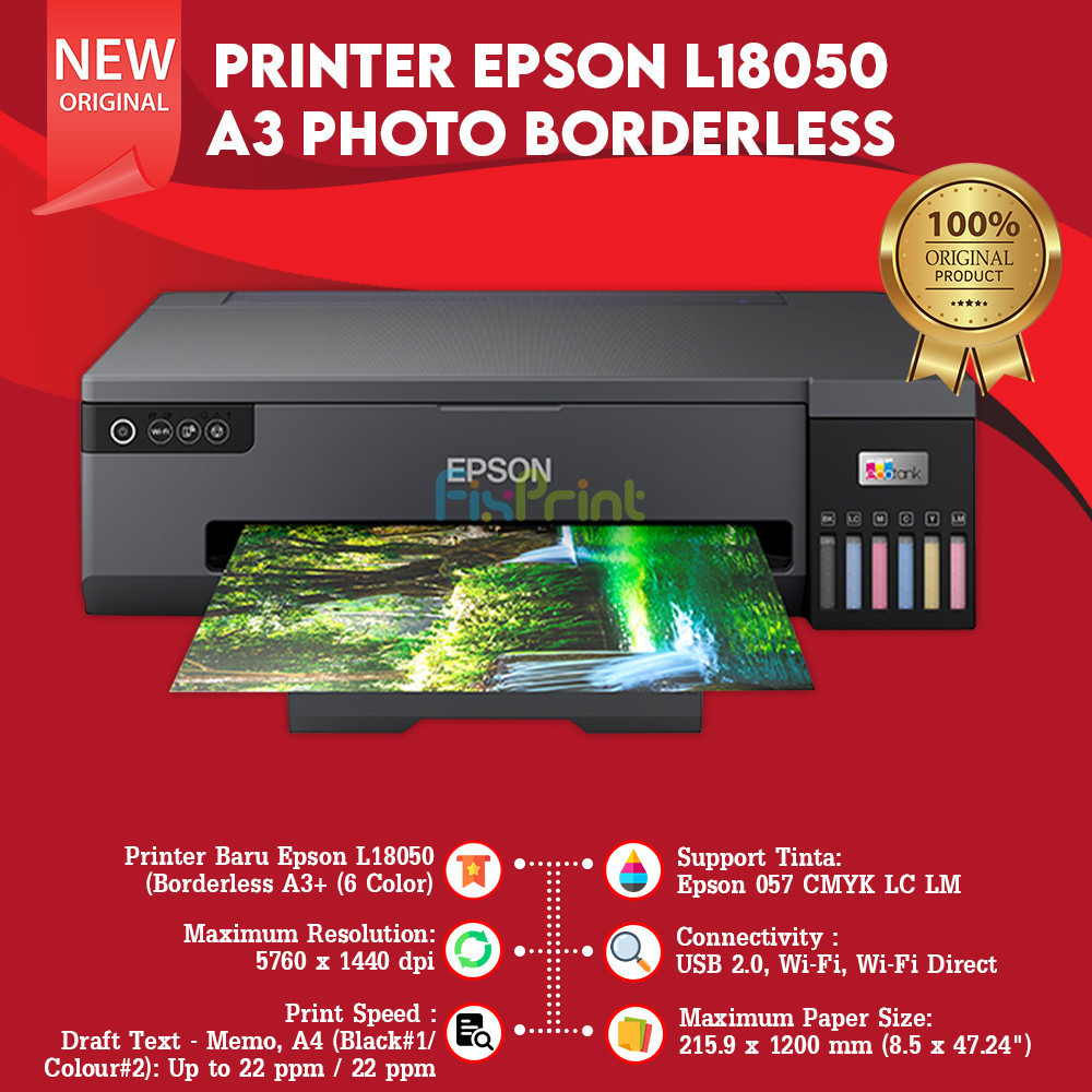Jual EPSON Printer L1800 / L18050 Print A3+ INFUS SUPPOR T DTF DTG ...