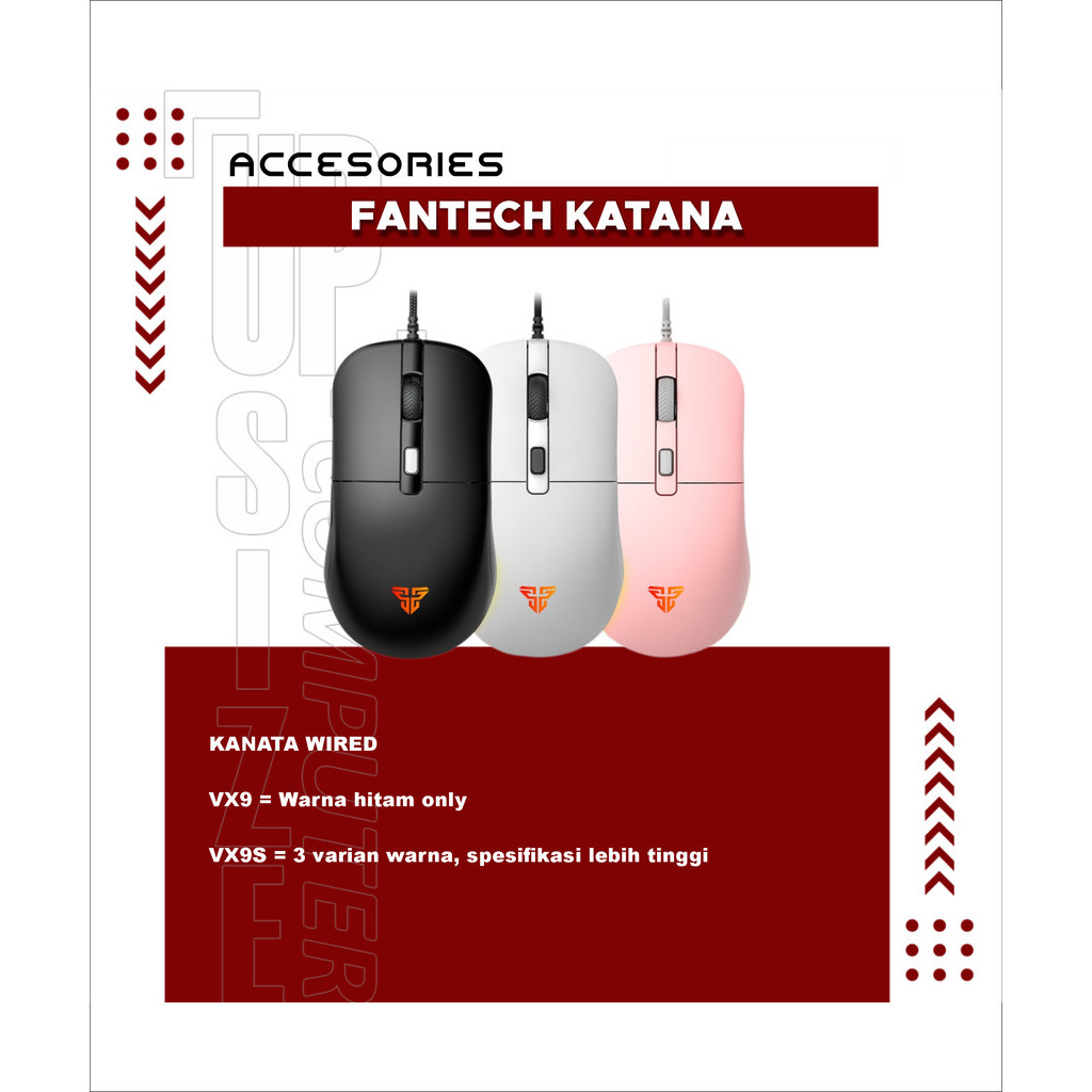 Jual Fantech KANATA Mouse Gaming Wireless RGB Macro VX9 VX9S | Shopee Indonesia