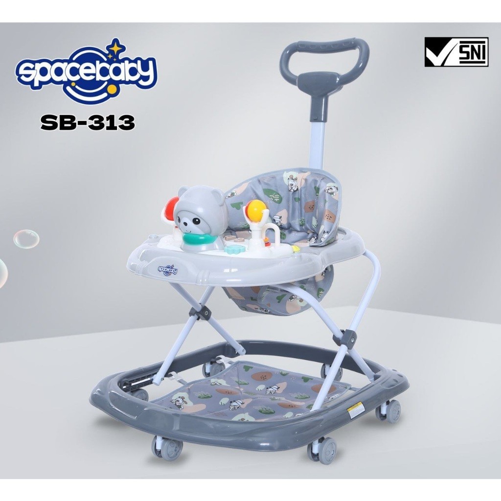 Jual SPACEBABY Baby Walker Alat Bayi Belajar Jalan + Dorongan, Alas ...