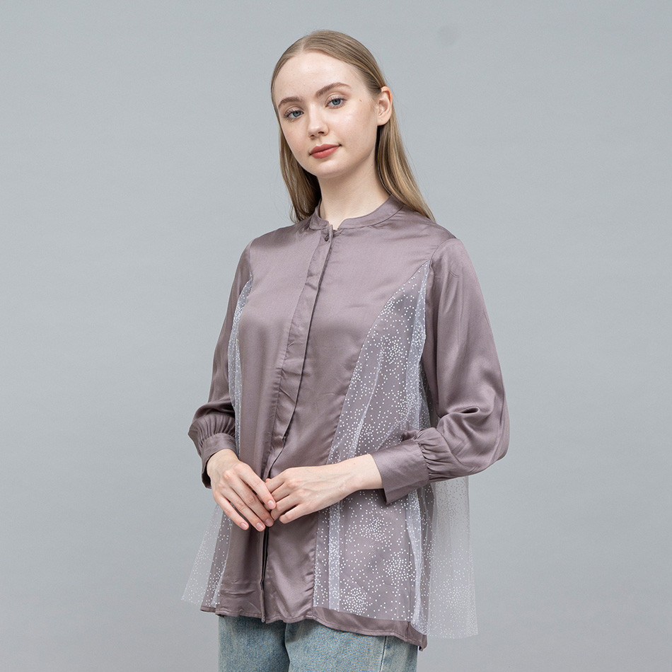 Jual Sarah Shirt in Grey | Shopee Indonesia