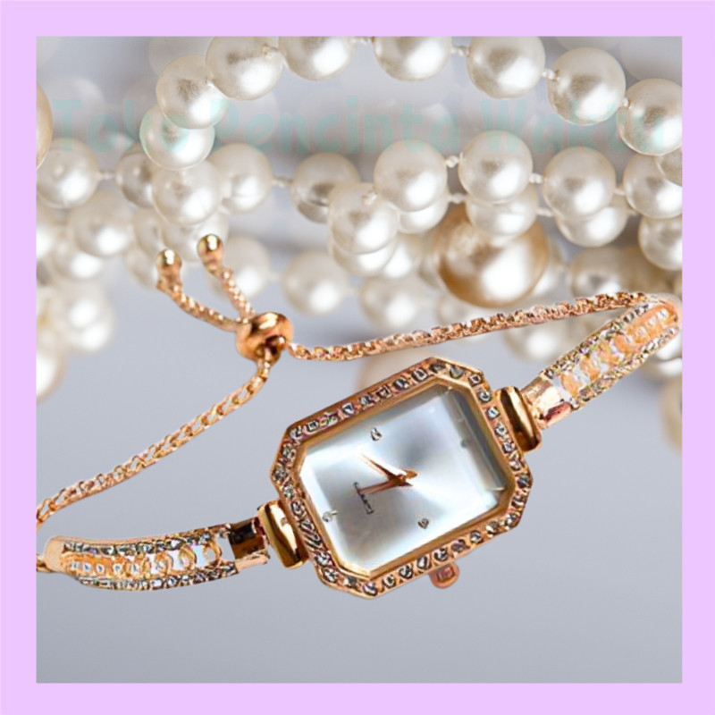 Jual ( Bisa COD)Jam Tangan Wanita Quartz dengan RANTAI SERUT: Stainless ...