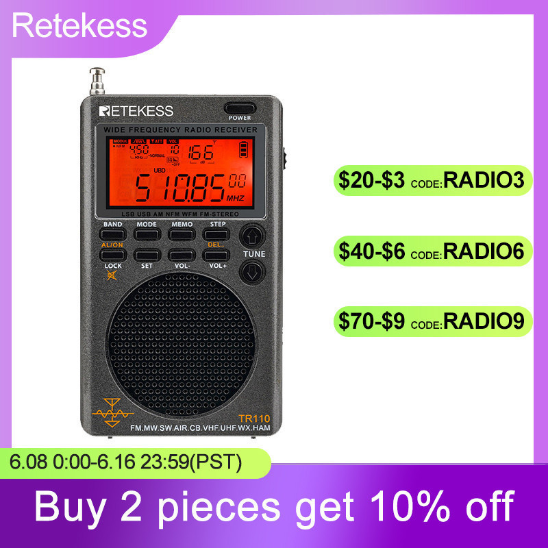 Jual Retekess TR110 Radio FM Receiver Portable SSB Shortwave Radios AM ...