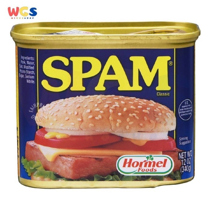 Jual SPAM Classic Original Pork With Ham Luncheon Meat USA 12oz 340g ...