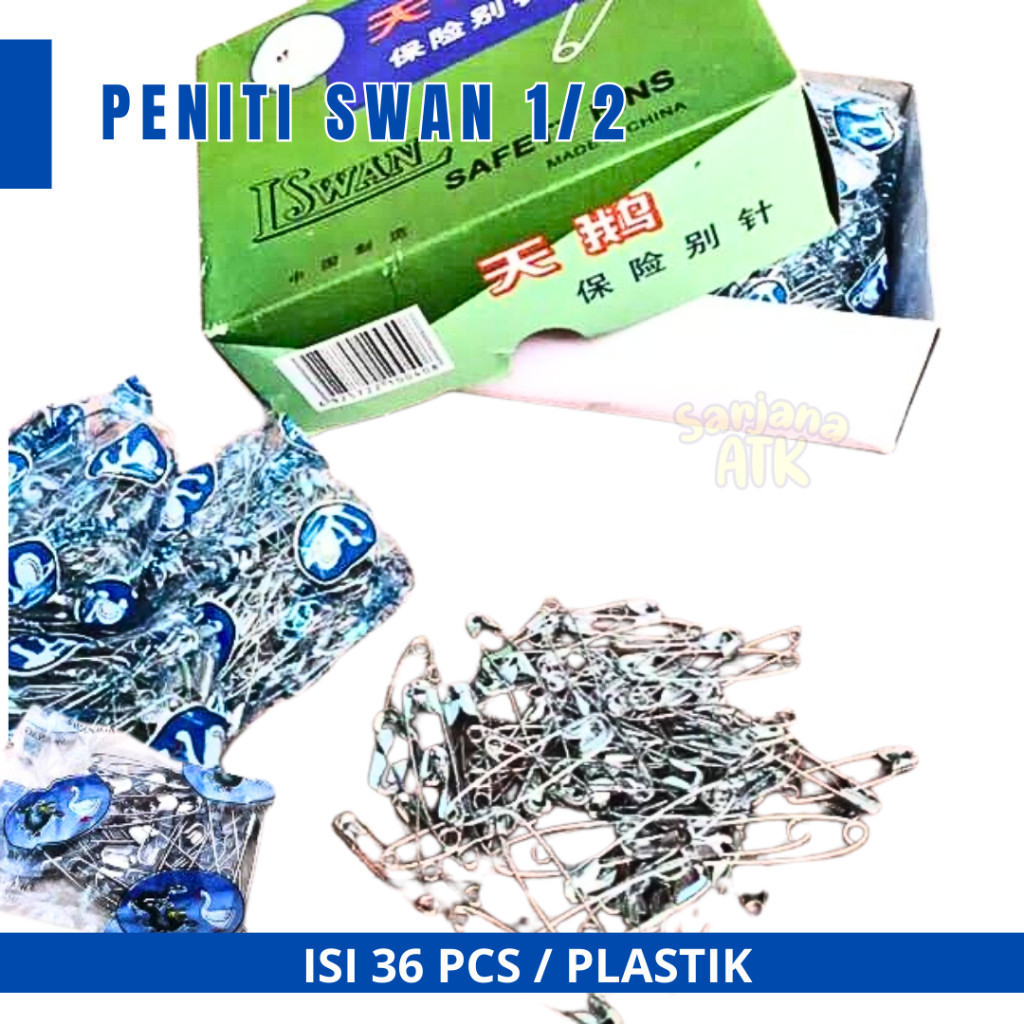 Jual Peniti 1/2 Stainless Swan isi 36 pcs | Shopee Indonesia