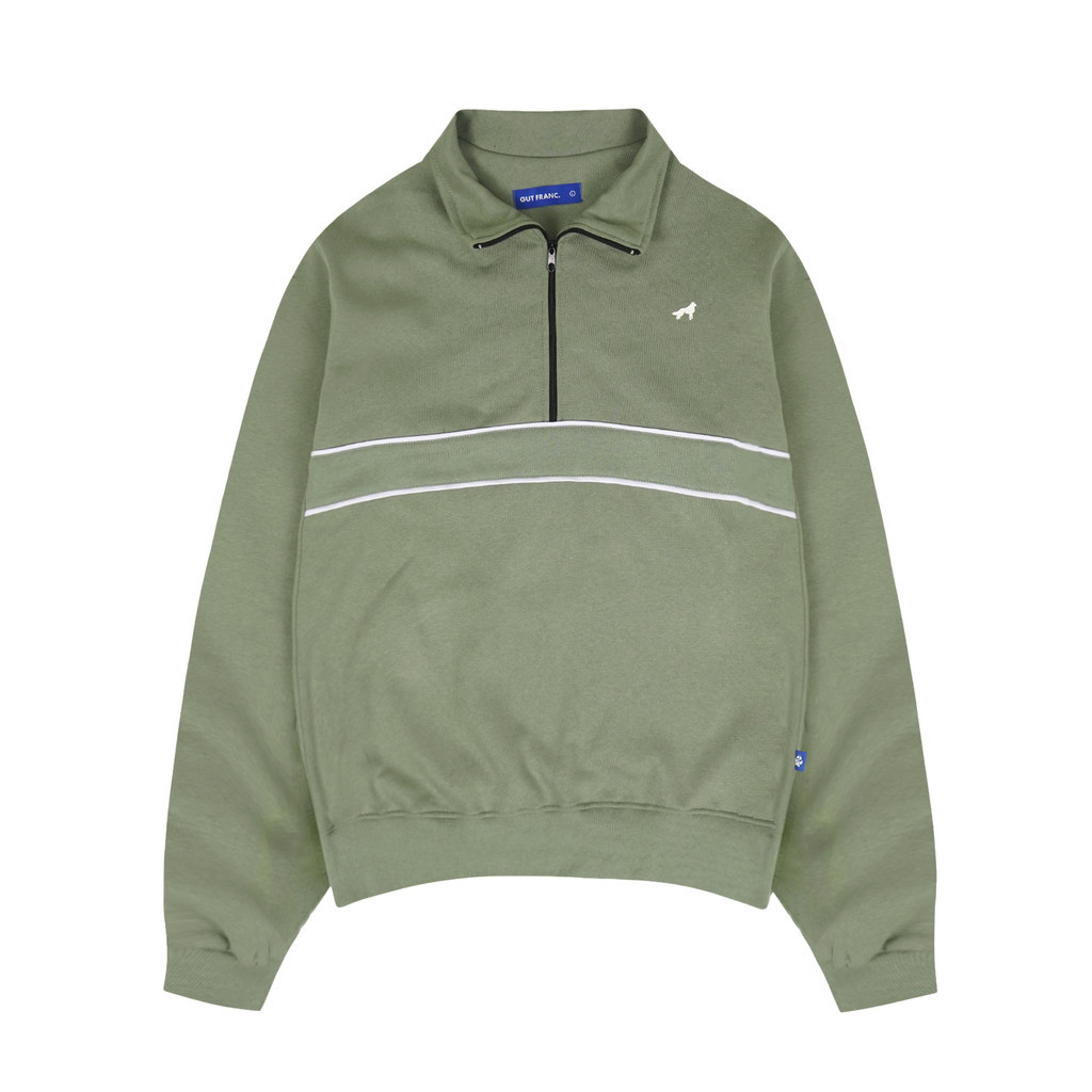 Jual Gut Franc - Franc Green Half Zip Sweater | Shopee Indonesia