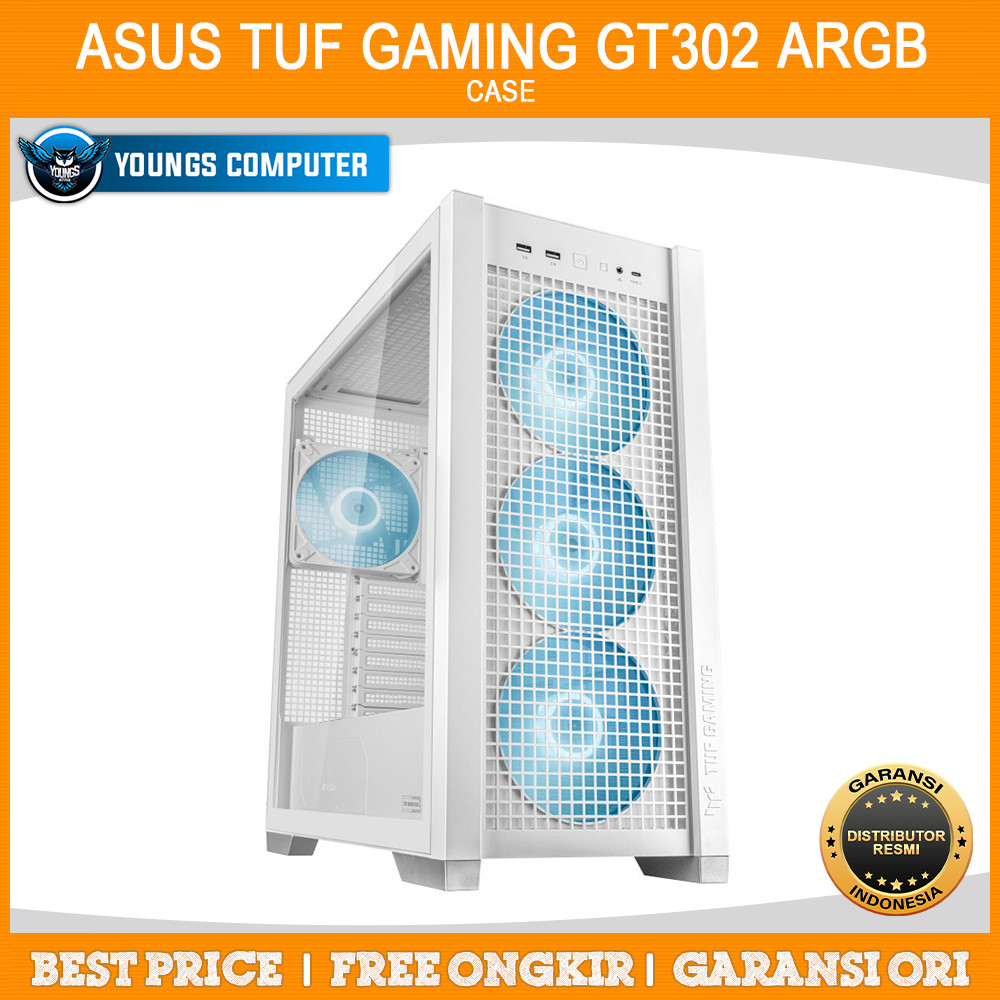 Jual Case ASUS TUF GAMING GT302 ARGB White Support BTF Motherboard ...