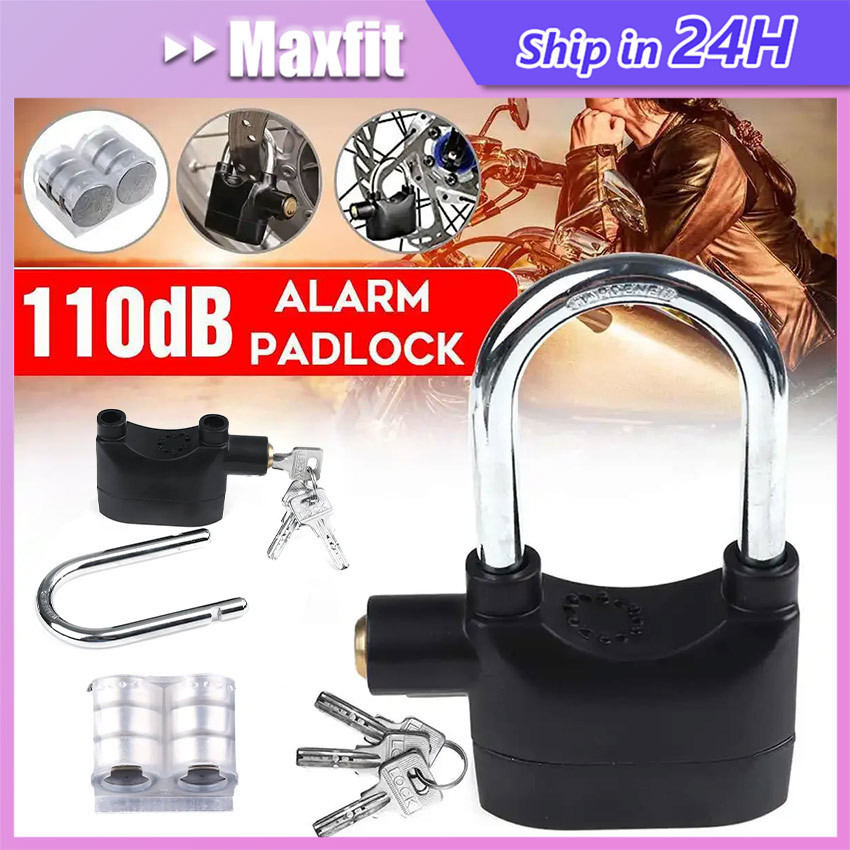 Jual Gembok Alarm Anti Maling Suara Keras Heavyduty - Free Baterai ...