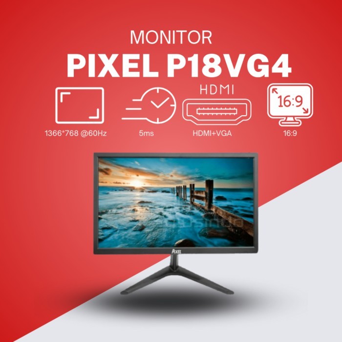 Jual MONITOR LED VGA + HDMI GRS 1 THN PIXEL 19" P190VG4 / IWARE LM190 ...