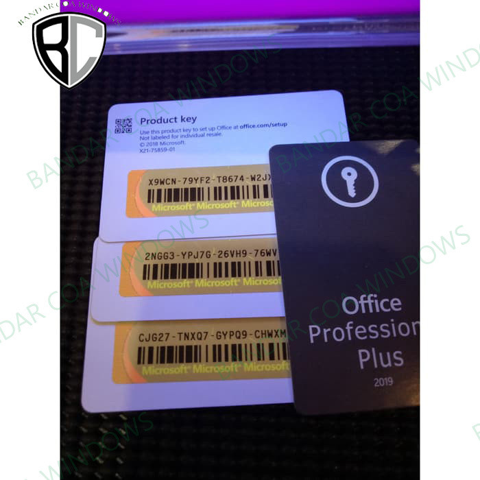 Jual Product Key Card- Office 2019 Pro Plus. Original COA Key Card ...