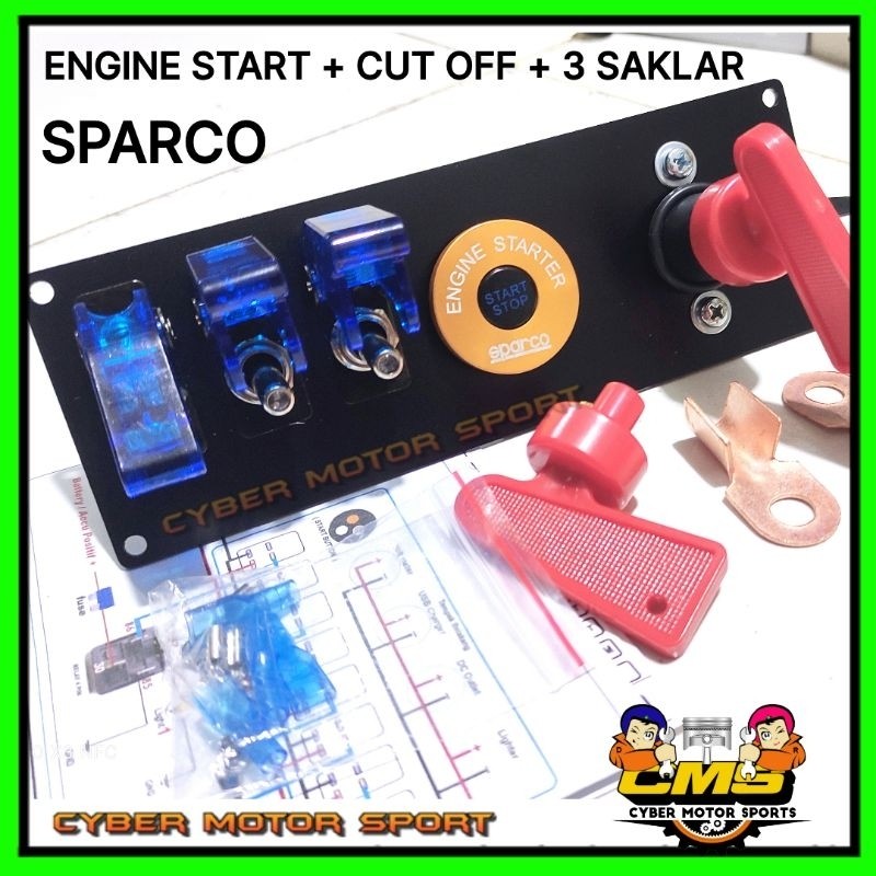 Jual Cut off panel mobil start engine universal 12v saklar dashboard ...