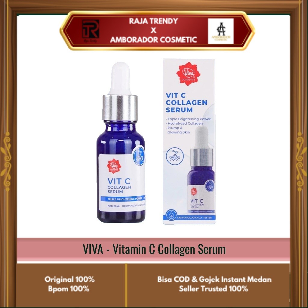 Jual VIVA - VITAMIN C COLLAGEN SERUM ( 20 ml ) - Serum Wajah Triple ...