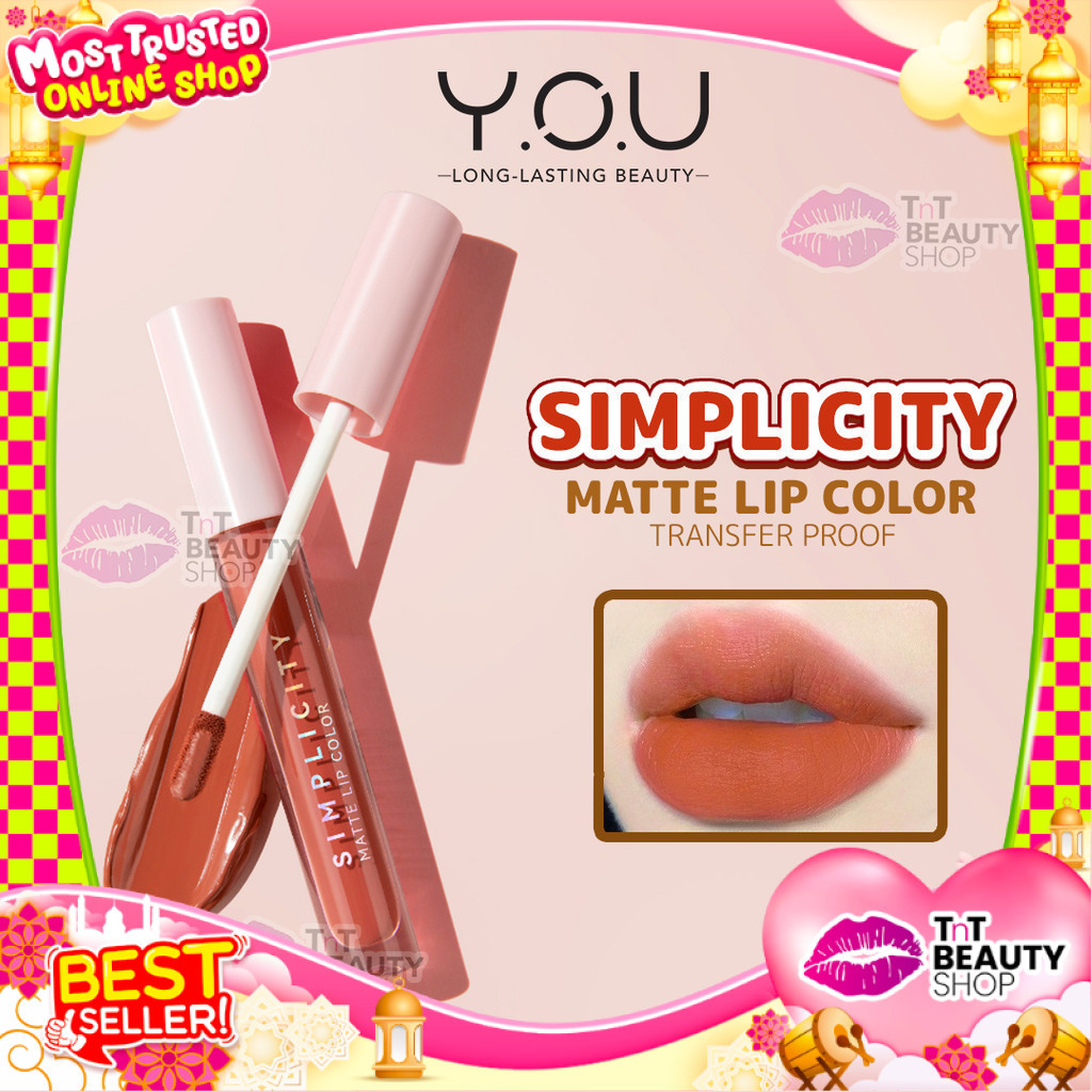 Jual Y.O.U Simplicity Matte Lip Color Transferproof Pigmented Lipstick ...