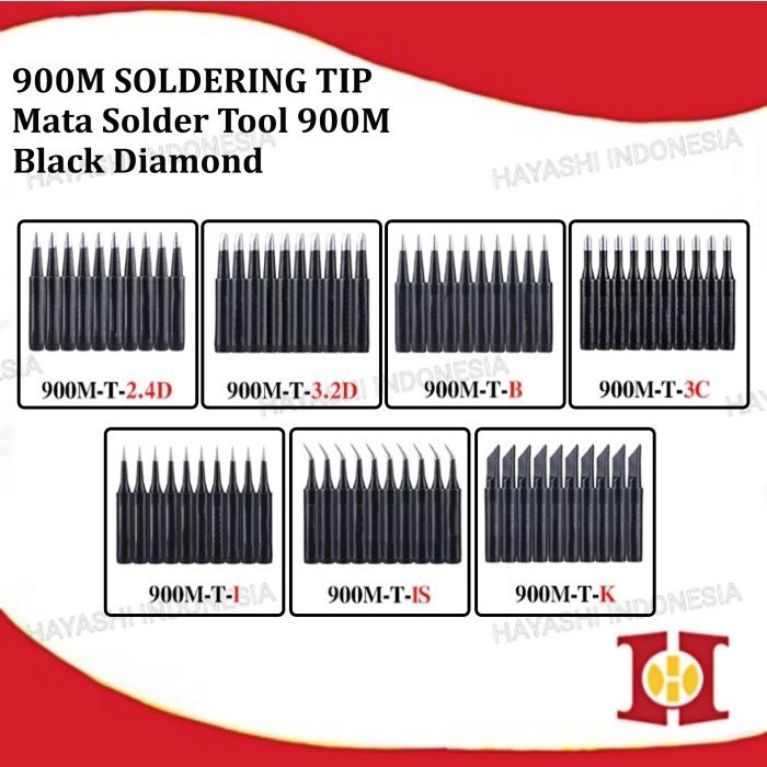 Jual Mata Kepala Solder Station 900M Tip Head Black Diamond 936 936A 908S | Shopee Indonesia