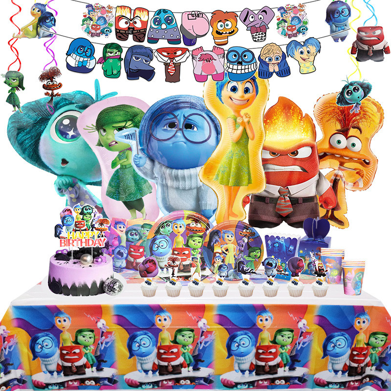 Jual Disney Inside Out 2 Birthday Party Decoration Joy Sadness Aluminum ...