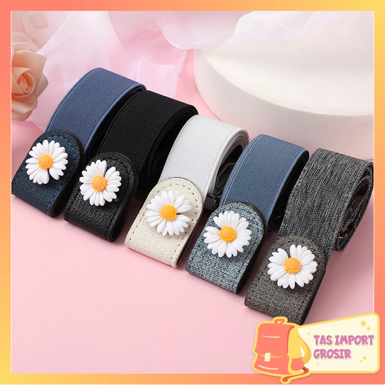 Jual TAS - F6092 Belt Elastis Karet Klip / Tali Pinggang Double Flower ...