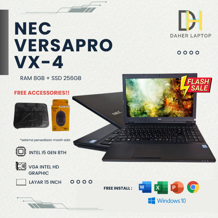 Jual Laptop Nec Versapro VX-4 I5 gen 8th Ram 8gb Ssd 256 Numlock Murah ...