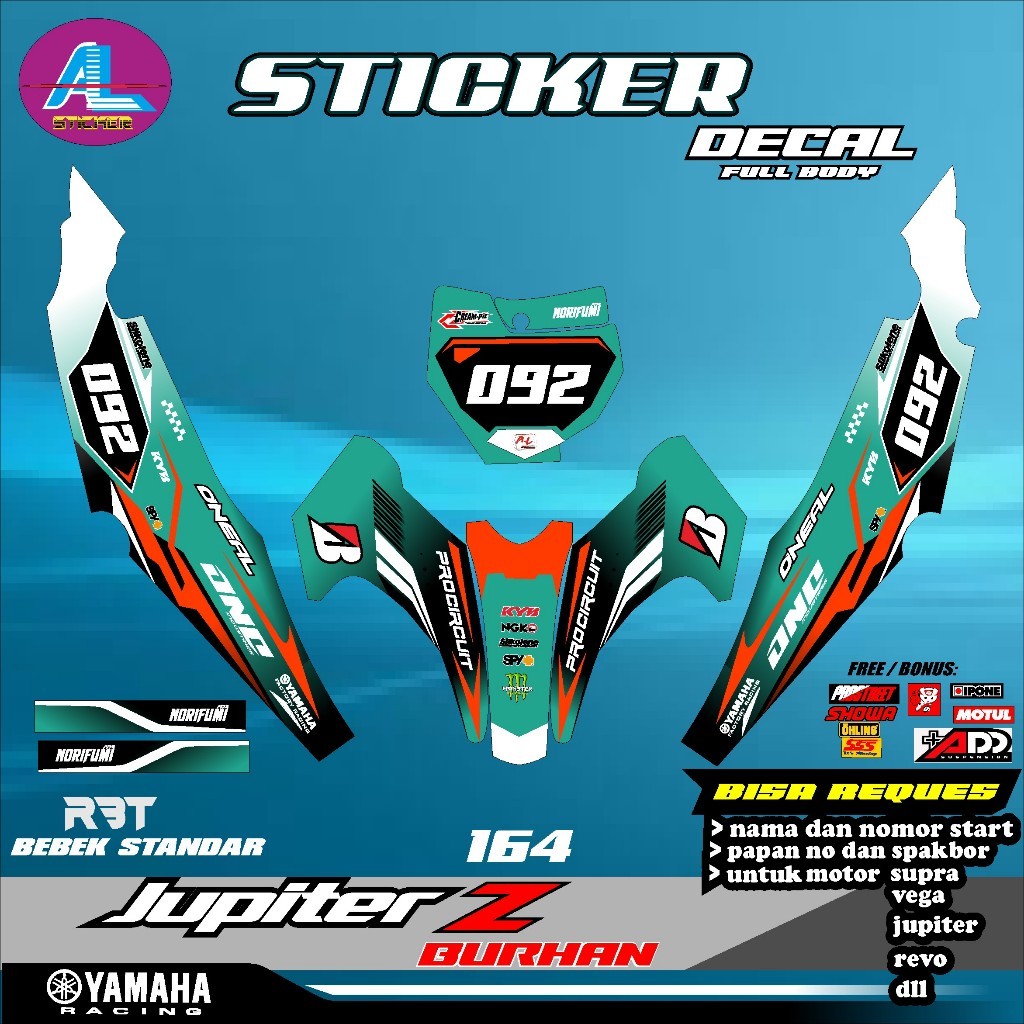 Jual Sticker Rbt Striping Motor Decal Jupiter Z Burhan New Full Body ...