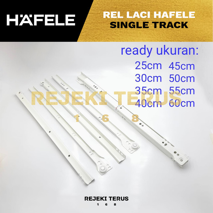 Jual Rel Laci Single Track HAFELE Putih White Slide Drawer - 25 30 35 ...