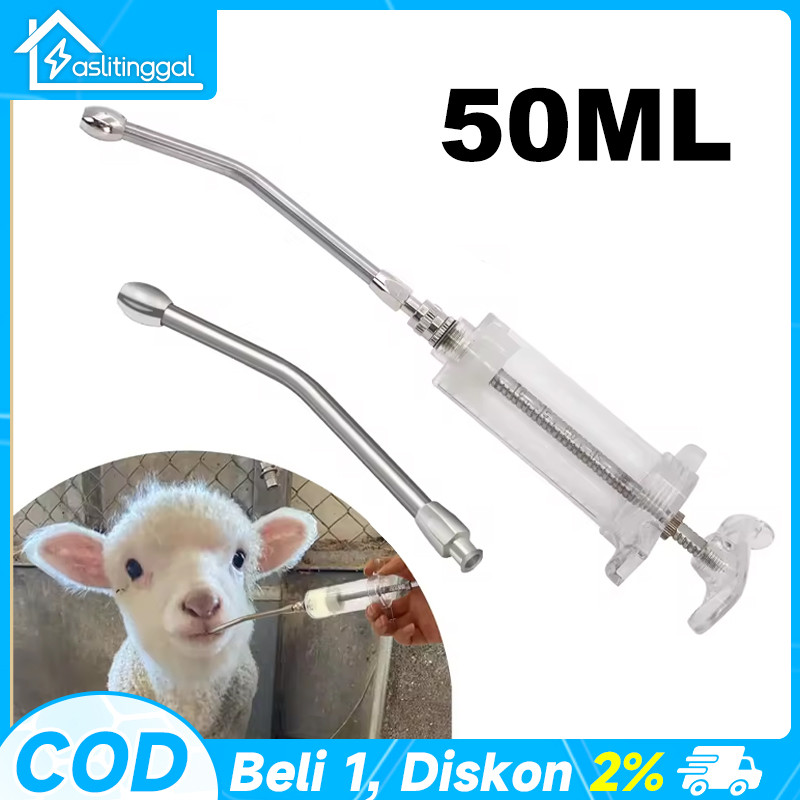 Jual 50ML Alat cekok sapi, kerbau, kambing dan domba Alat Suntik Spuit ...
