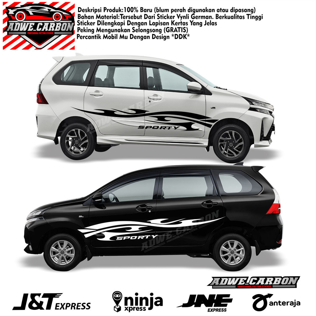 Jual Stiker Stiker Mobil Cutting Sticker avanza xenia sigra ertiga xl7 ...