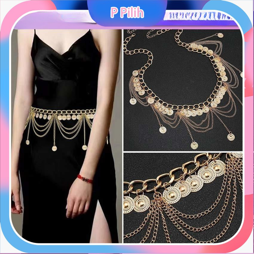 Jual Ikat Pinggang Tari Belly Tradisional Waist Chain Belt Sabuk Rantai ...