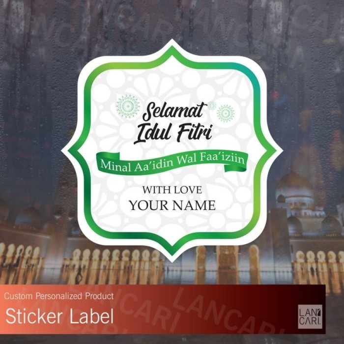 Jual Stiker Label Lebaran ramadhan Hari Raya amplop custom snack ...