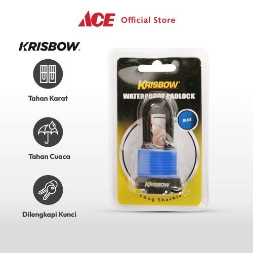 Jual Krisbow Gembok Tahan Air Long Beam 30 Mm - Biru Steel Padlock Besi ...