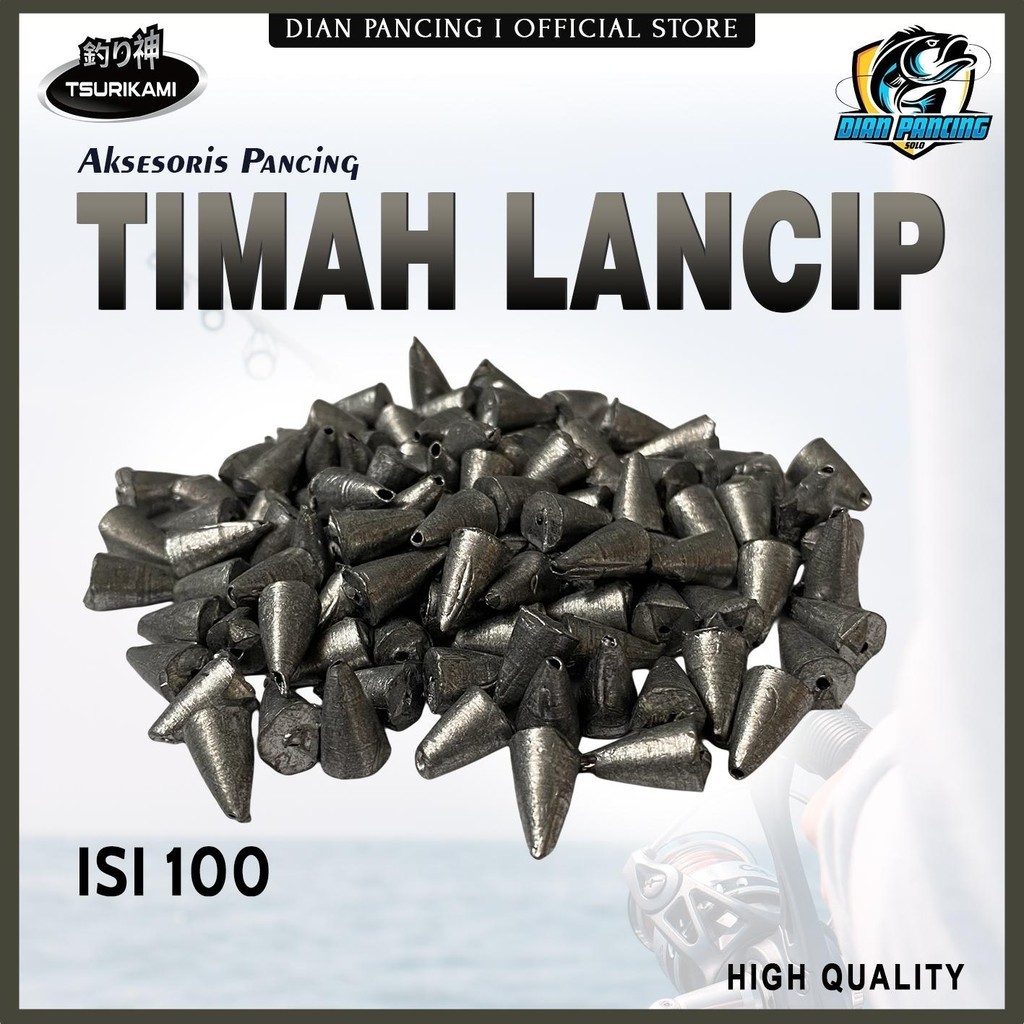 Jual Timah Pancing Lancip Isi 100 untuk pemberat alat pancing murah ...