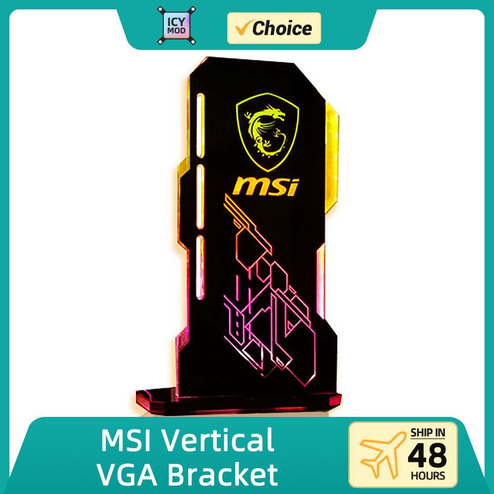 Jual MSI VGA Bracket ARGB Customizable Vertical GPU Holder PC ROG Video ...