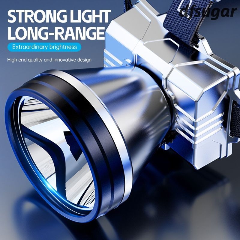 Jual Head Mountain Mining Lamp Rechargeable Head Torch Outcoor Darurat ...