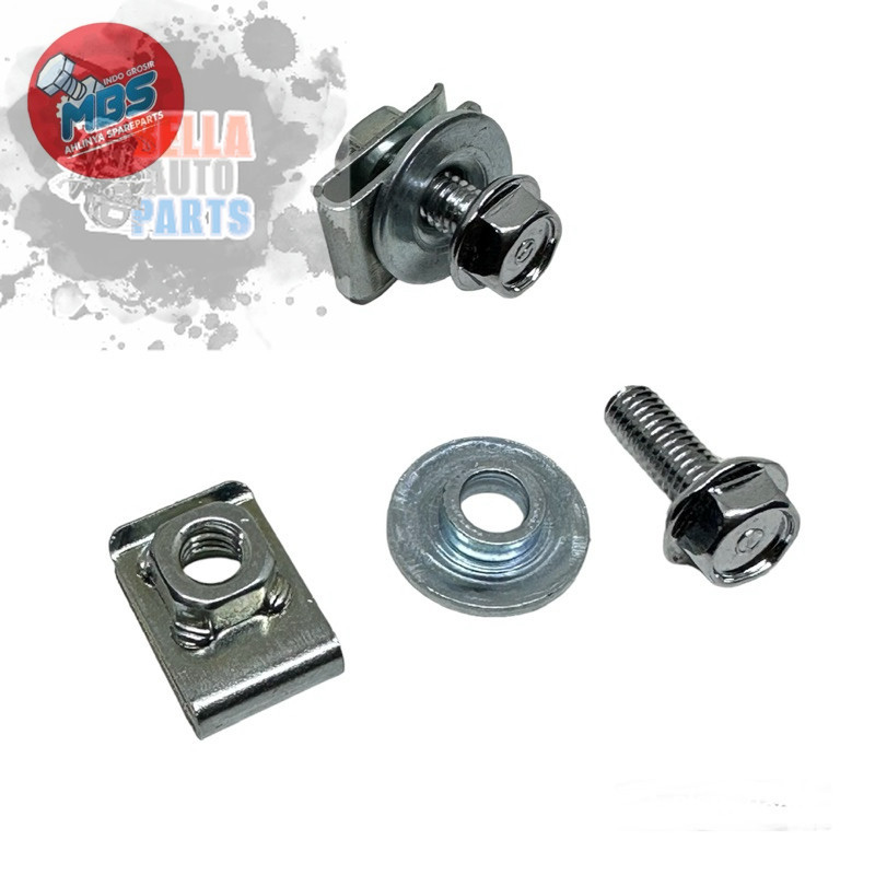 Jual KLIP M6 BAUT 10 BOS RING M6 CLIP BAUT 6x16 CROM ORIGINAL DUDUKAN ...
