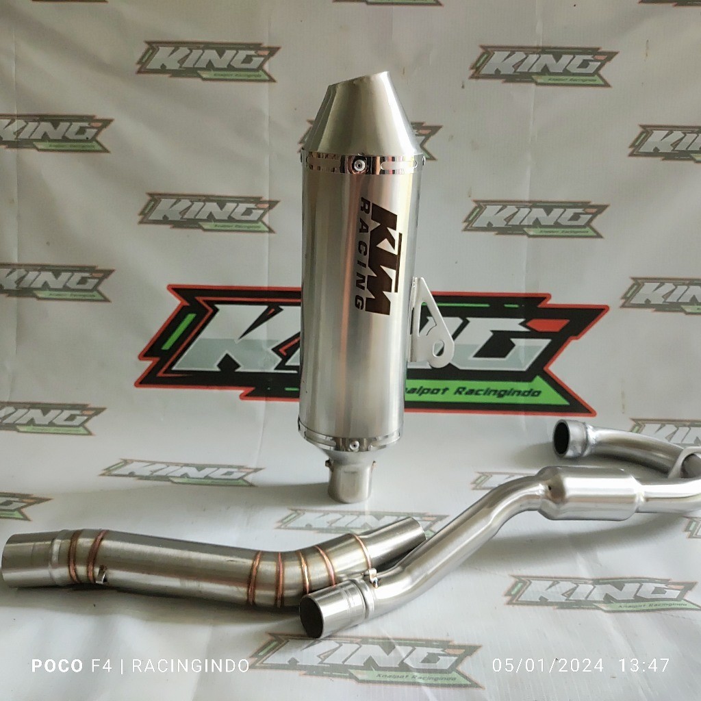 Jual escape racing ktm stanlis 1 set tinggal pasang for d tracker crf ...