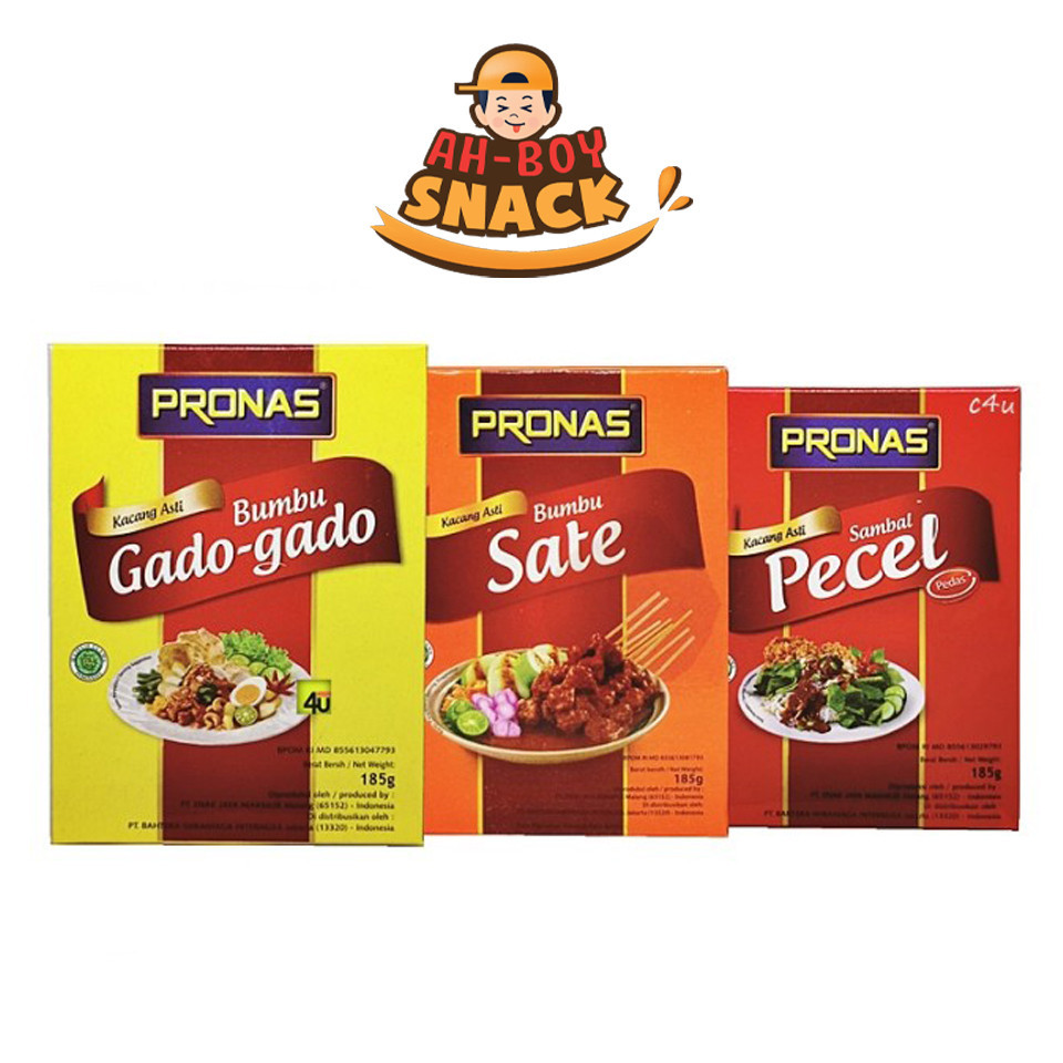 Jual PRONAS BUMBU KACANG ASLI SATE GADO GADO DAN PECEL 185 GRAM PER BOX ...