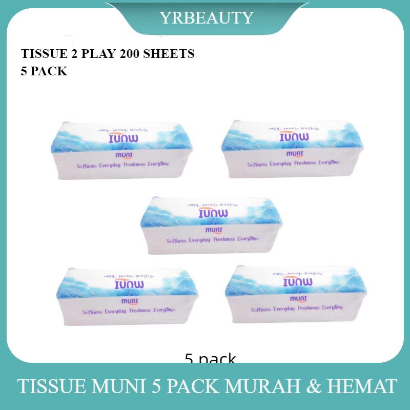 Jual Tissue Muni Softness Facial Tissue 2 Play 200 Sheets Tisue ...