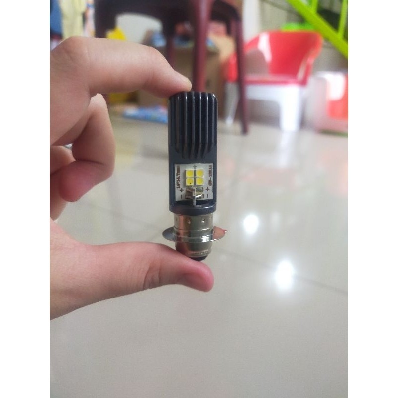 Jual TERLARIS LAMPU LED DEPAN UTAMA H6 8 MATA BULB MOTOR MATIC BEBEK BISA PAKAI 12V ACDC AC DC ...