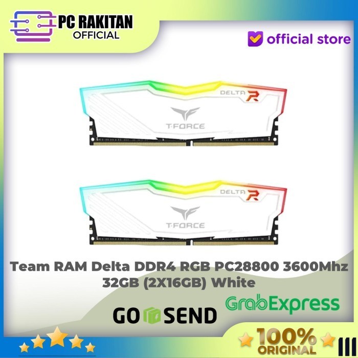 Jual TEAM T-FORCE DELTA RAM LONGDIMM DDR4 32GB (16GBX2) 3600MHZ RGB ...
