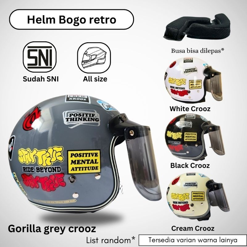 Jual BIVI Helm Bogo Dewasa Classic Crooz Original - Pria dan Wanita ...