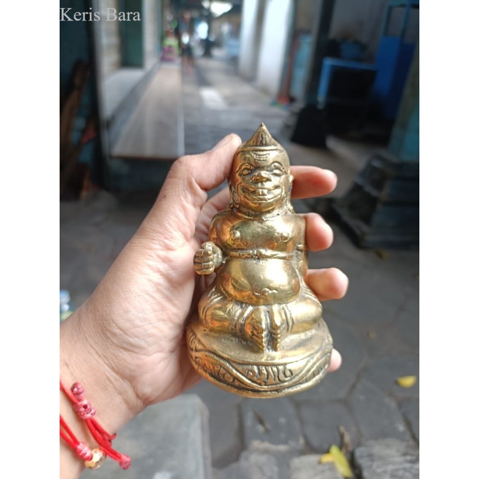 Jual patung semar bersila sambil menunjuk emas full kuningan sepuh ...