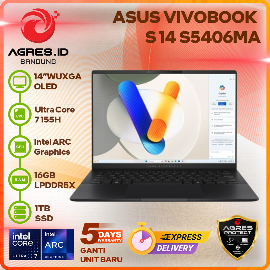 Jual ASUS VIVOBOOK S 14 S5406MA ULTRA 7 155H 16GB 1TB 14" WUXGA OLED ...
