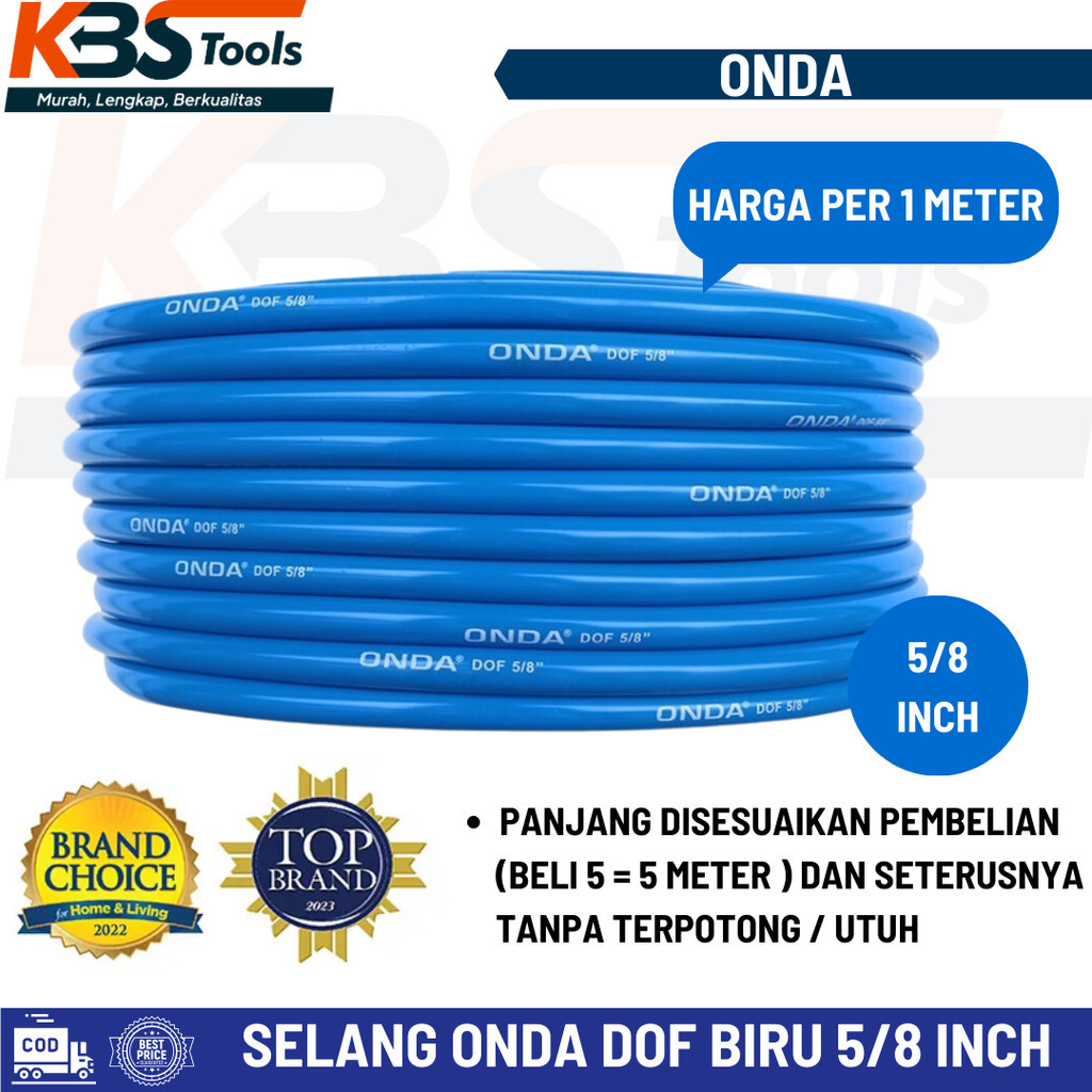 Jual Selang Air Elastis Serbaguna Dof Biru 5/8" Inch Onda Hose Meteran | Shopee Indonesia