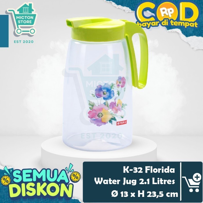 Jual BIGTON Lion Star K-32 Florida Water Jug 2,1 Liter Pitcher Teko Air Minuman Kettle Thermos ...