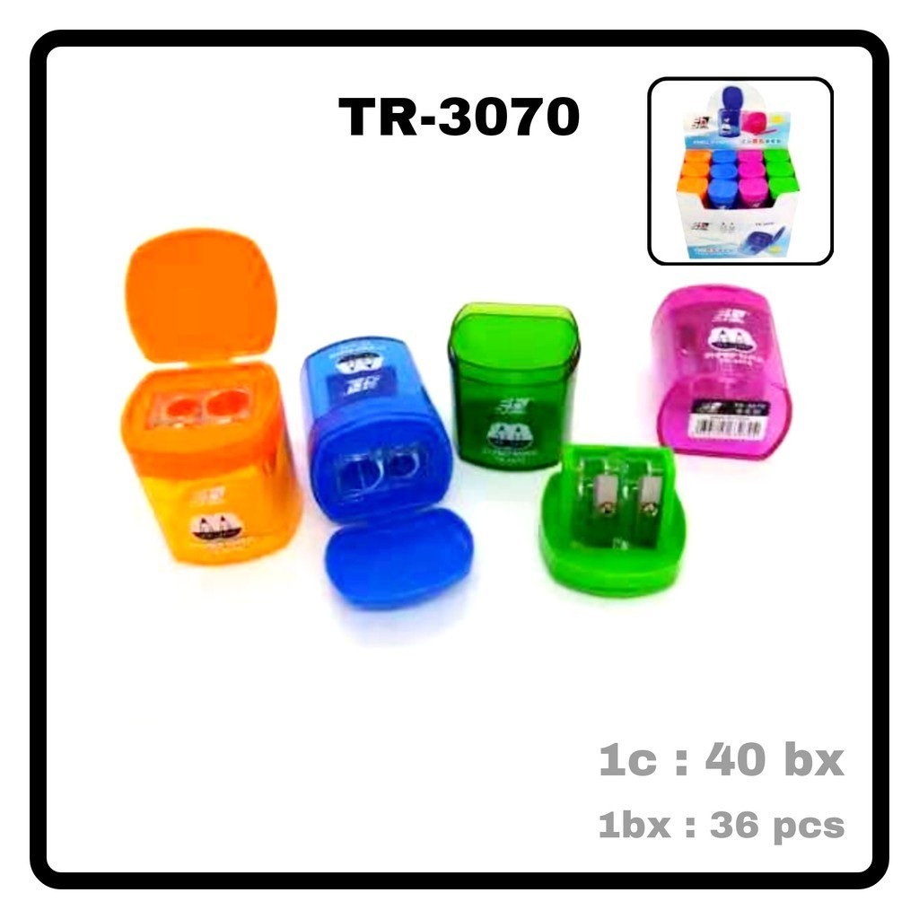 Jual MJ Peruncing Polos 2 Lobang Seri TR/Sharpener/ Rautan Pensil ...