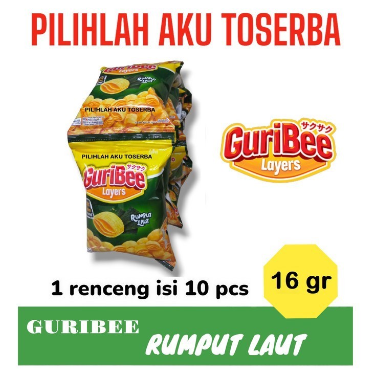 Jual GURIBEE Layers Rumput Laut RENCENG - ( HARGA 1 RENCENG ) | Shopee Indonesia