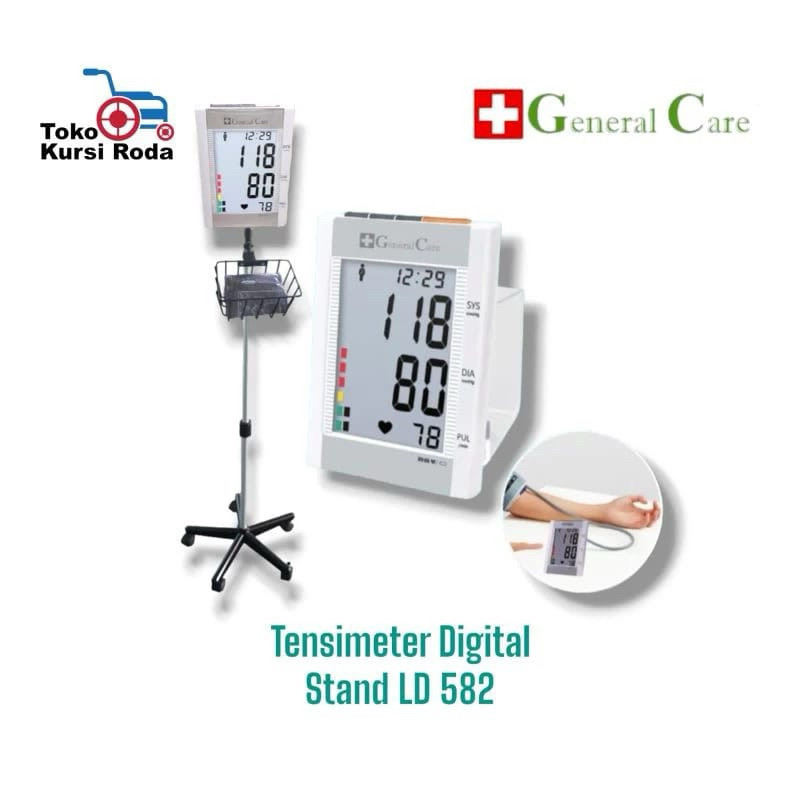 Jual tensimeter digital general care LD 582 plus tiang standing / bood pressure monitor | Shopee ...