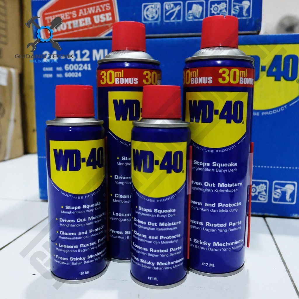 Jual WD-40 - WD40 - WD 40 Pelumas Anti Karat Semprotan WD Anti Karat Ukuran 120ml - 191ml ...